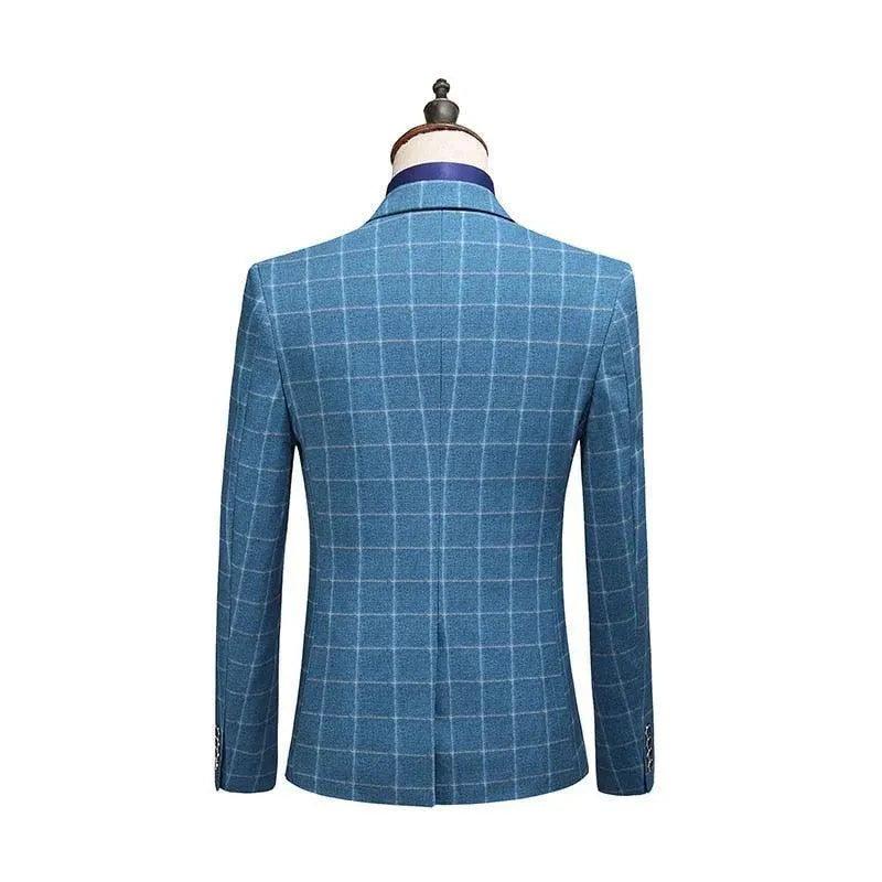 Angelo Checked Three Piece Suit | Shop Plaid Suit at LeStyleParfait