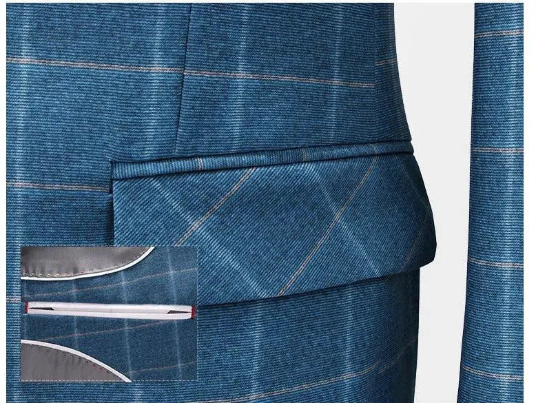 Angelo Checked Three Piece Suit | Shop Plaid Suit at LeStyleParfait