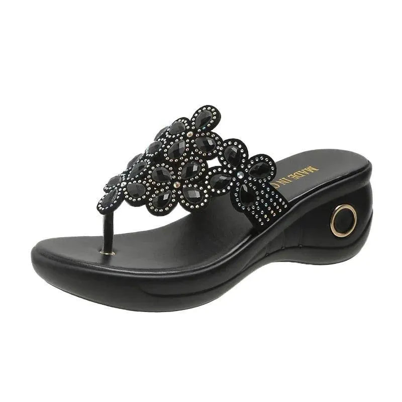 Crystal Wedge Sandal Shoes | Shop Wedge Sandals at LeStyleParfait