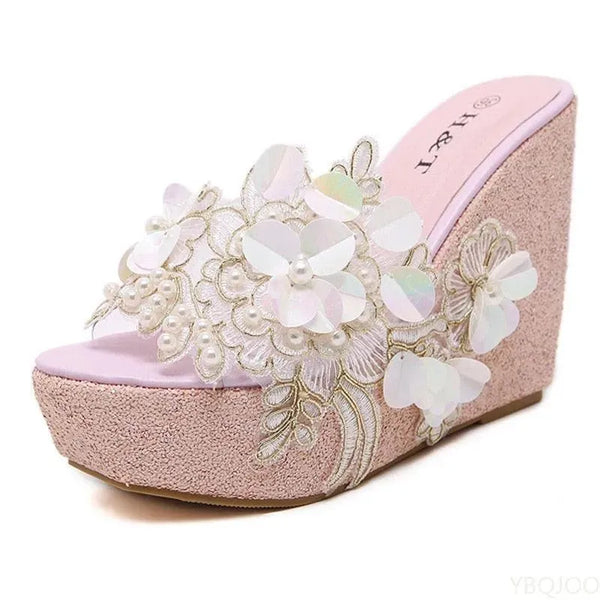 Floral Wedge Sandal Shoes | Shop Wedge Sandals at LeStyleParfait