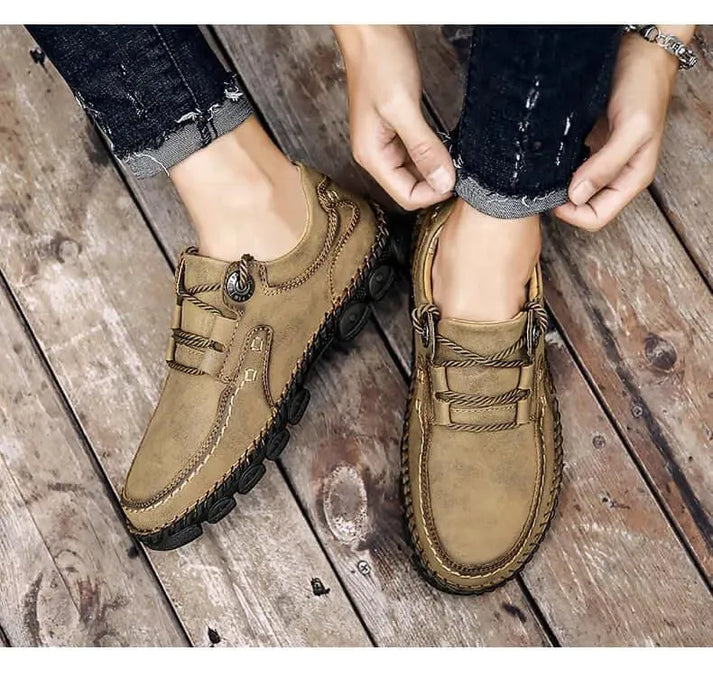 Hawk Rugged Lace-Up Leather Shoes | Shop Casual Shoes at LeStyleParfait