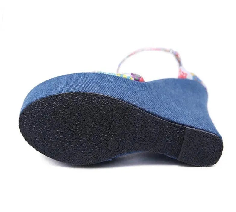 Printed Wedge Sandal Shoes | Shop Wedge Sandals at LeStyleParfait