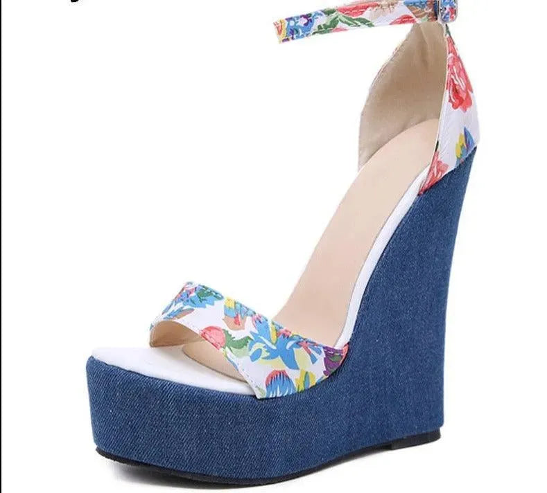 Printed Wedge Sandal Shoes | Shop Wedge Sandals at LeStyleParfait