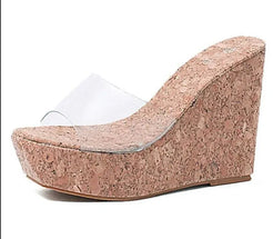 Transparent Wedge Sandals Shoes | Shop Wedge Sandals at LeStyleParfait