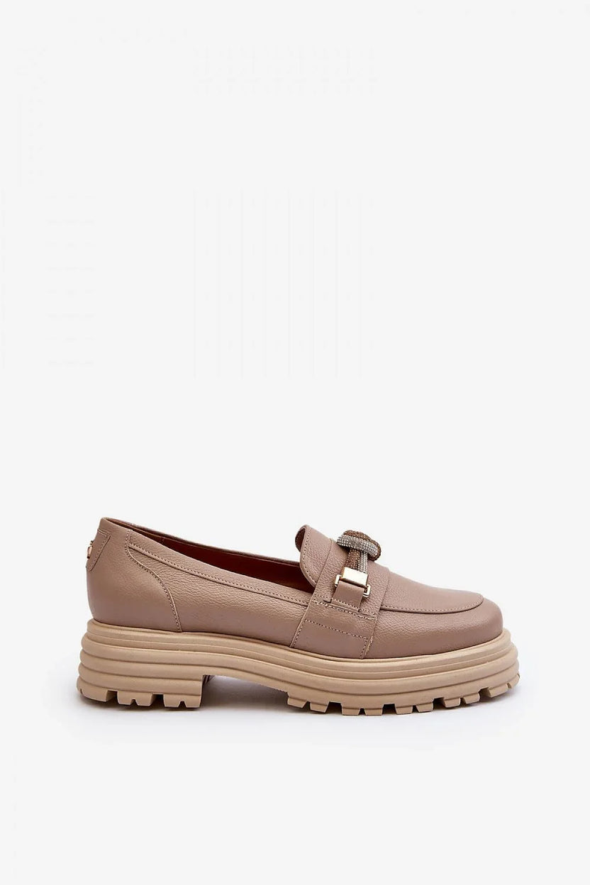 Women’s Leather Platform Moccasin Loafers | LeStyleParfait